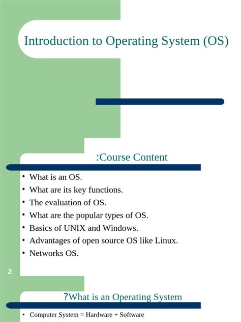 Unit 1 Operating System Pdf
