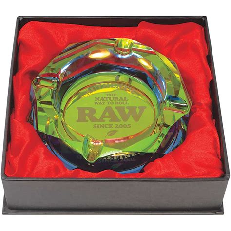 Raw Rainbow Glass Ashtray 6in Vaping Elements