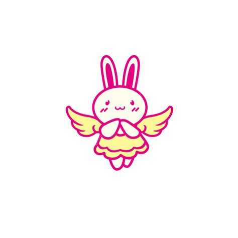 Cartoon Rabbit Clipart Png Images Cartoon Hand Drawn Angel Rabbit
