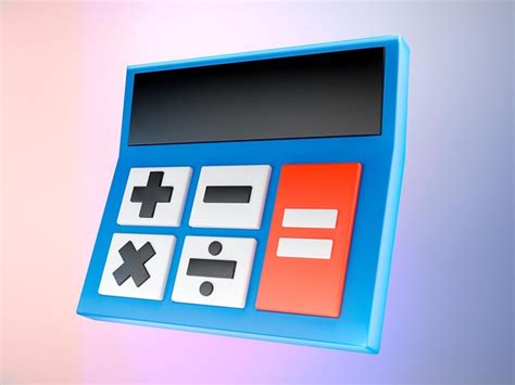 Premium Photo 3d Model Calculator With Buttons