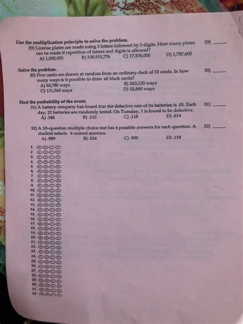 Solved Use The Multiplication Principle To Solve The Problem