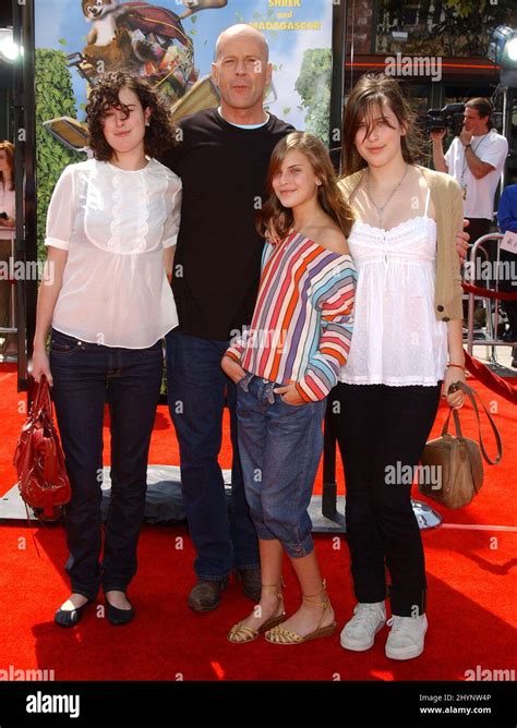 Bruce Willis And Daughters Rumer Tallulah And Scout Attend The Over The