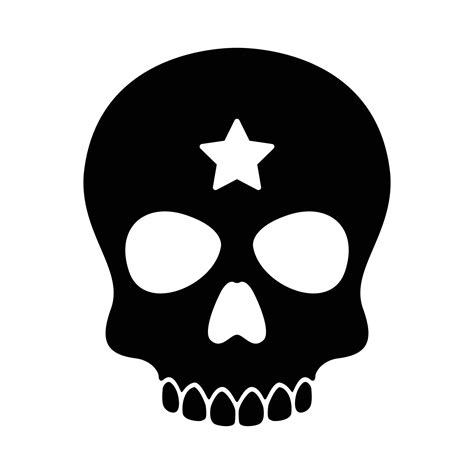 Skull Vector Halloween Icon Star Logo Pirate Bone Ghost Skeleton