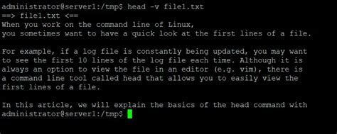linux head command explained for beginners 5 examples cộng Đồng linux