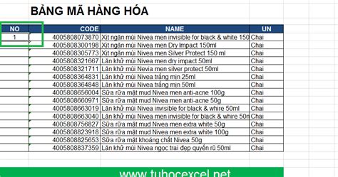 Cách đánh Số Thứ Tự Tự động Trong Excel TỰ HỌc Excel