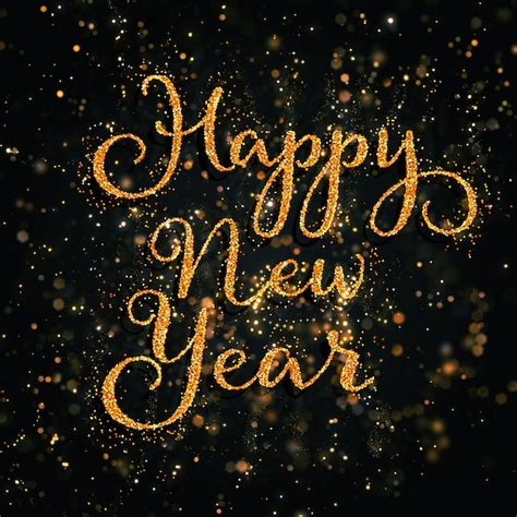 Glittery Guten Rutsch Ins Neue Jahr Grußkarte Premium Foto