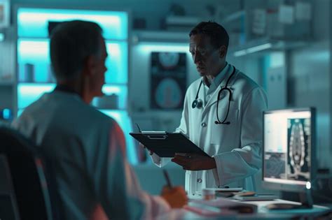 Doctor Conducting A Routine Checkup Premium Ai Generated Image