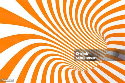 토 러 스 3d 착시 래스터 그림입니다 최 면 화이트와 오렌지 튜브 이미지입니다 콘트라스트 트위스트 루프 스트라이프 장식 3차원 형태에 대한 스톡 사진 및 기타 이미지