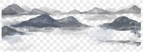水墨山元素素材下载 正版素材400283052 摄图网