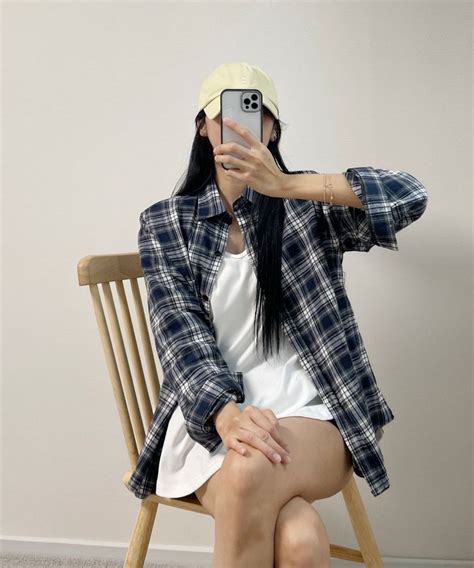 오버핏체크남방 체크셔츠 여자체크남방 에이블리