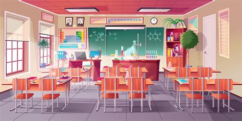 Chemistry Cabinet Classroom Laboratory Interior 16962812 Vector Art At Vecteezy