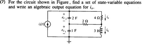 Solved For The Circuit Shown In Figure Find A Set Of