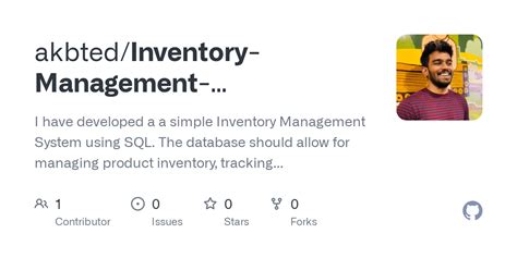 Github Akbtedinventory Management Systemsqlproject I Have Developed A A Simple Inventory