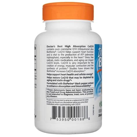 Doctor's Best Koenzym Q10 100 mg Piperyna 5 mg 120 kapsułek
