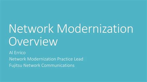 Ppt Network Modernization Overview Powerpoint Presentation Free Download Id 9177613