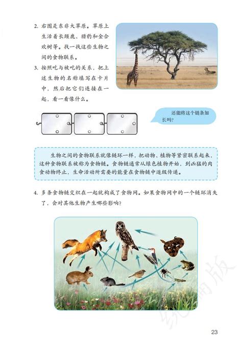 第二单元 田野里的生物人教版2019年审定六年级科学上册课本人教版小学课本