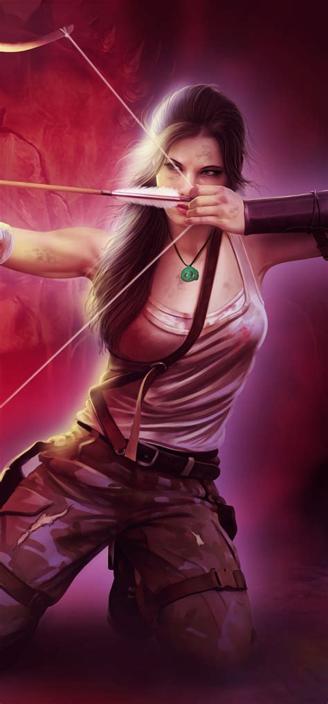 1242x2668 Tomb Raider Lara Croft Girl With Bow And Arrow Iphone Xs Max