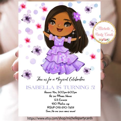 Isabella Encanto Invitation Isabella Birthday Gymnastic Invitation