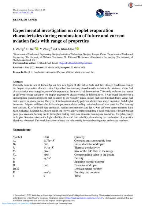 Pdf Experimental Investigation On Droplet Evaporation Characteristics