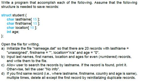 Solved Write A Program That Accomplish Each Of The Chegg
