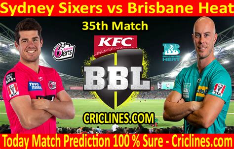 Today Match Prediction Sydney Sixers Vs Brisbane Heat Bbl T20 2020 21