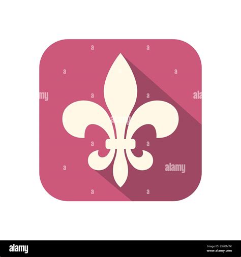 Fleur De Lis Heraldic Icon Vector Design Template In White Background