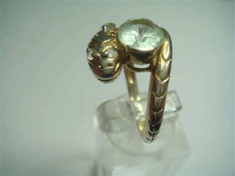 Ring In De Vorm Van Een Slang Solide Zilver Met Echte Catawiki