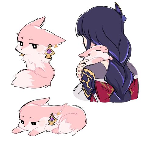 Raiden Shogun Yae Miko And Yae Miko Genshin Impact Drawn By