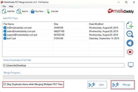 PST Merge Join Tool To Combine Multiple Outlook PST Files