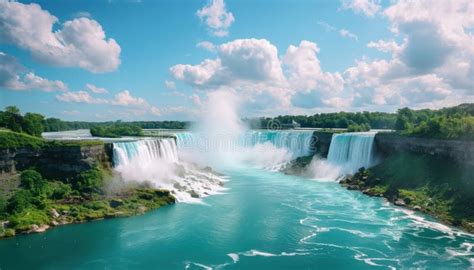 Niagara Falls Full Vista Of A Majestic Waterfall Nature Wonder Scenic