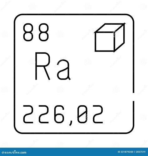 Radium Chemical Element Of Mendeleev Periodic Table On Orange