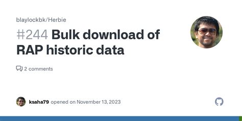 Bulk Download Of Rap Historic Data · Issue 244 · Blaylockbkherbie
