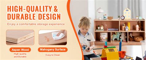 Vevor Storage Shelf Tray Cabinet 5 Section Cubby Storage 2 Shelf For Home School Vevor Eu