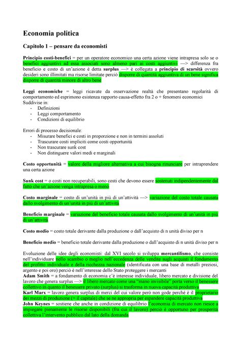 Micro Economia Politica Mcgraw Hills Economia Politica Capitolo 1 Pensare Da Economisti