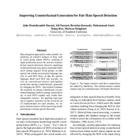 Improving Counterfactual Generation For Fair Hate Speech Detection Acl Anthology
