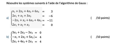 Solve The Following Systems Using The Gauss Jordan