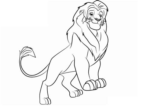 Feliz Simba Para Colorear Imprimir E Dibujar Coloringonlycom