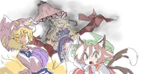 東方 割と最近の落書き詰め18 ひじのじゅりのマンガ 落書き 妹紅 レミリア Pixiv