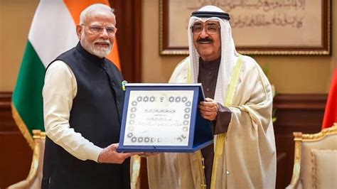 Pm Narendra Modi Receives Kuwaits Highest Honour 20th International