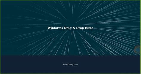 Winforms Drag And Drop Fixing Dragging From Listbox To Panel Issue
