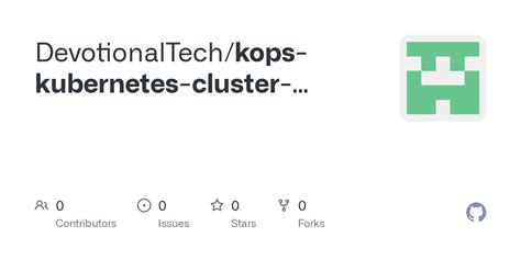 github devotionaltech kops kubernetes cluster setup aws