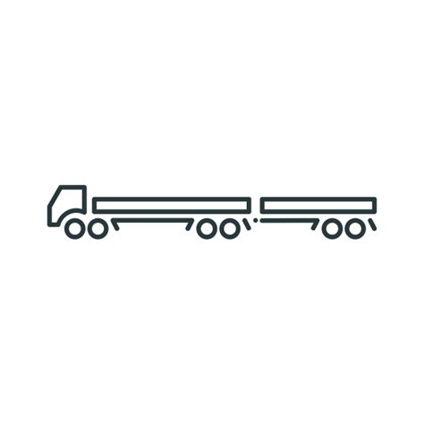 Tractor Pulling A Trailer Vector Illustration Free Svg