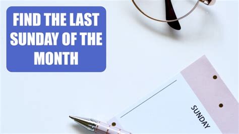 Find The Last Sunday Of The Month Excel Tips Mrexcel Publishing