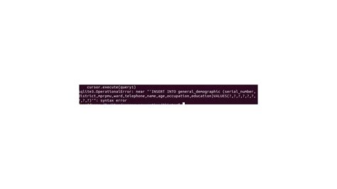Sqlite Syntax Error In Python Sqlite3 Insert Statement Stack Overflow