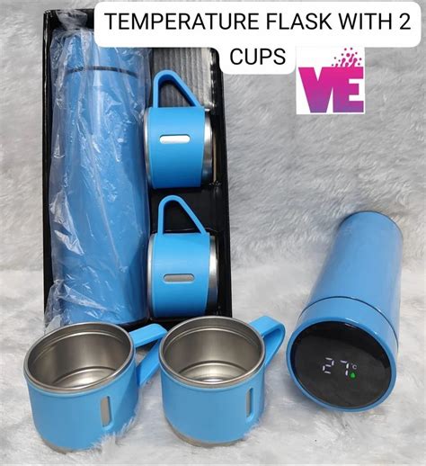 Stainless Steel 500 Ml Vacuum Flask With 2 Cups T Set At Rs 200