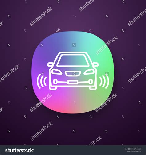 Smart Car App Icon Nfc Auto Vector De Stock Libre De Regalías