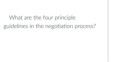 solved what are the four principle guidelines in the