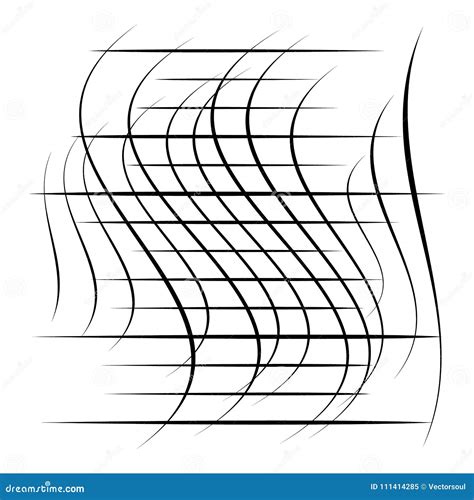 Abstract Element With Random Overlapping Lines Abstract Distored Lines