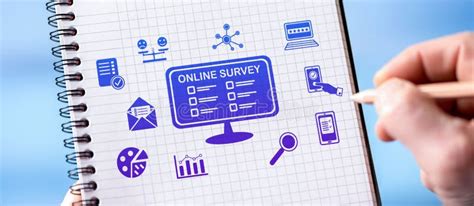 Online Survey Concept On A Notepad Stock Image Image Of Concept