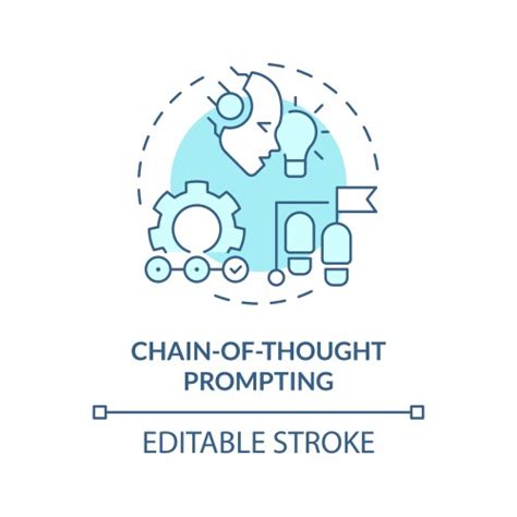 Iterative Prompting Soft Blue Concept Icon Vector Image